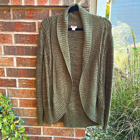 Mossimo Supply Co. | Sweaters | Mossimo Ladies Xl Olive Sweater Open ...